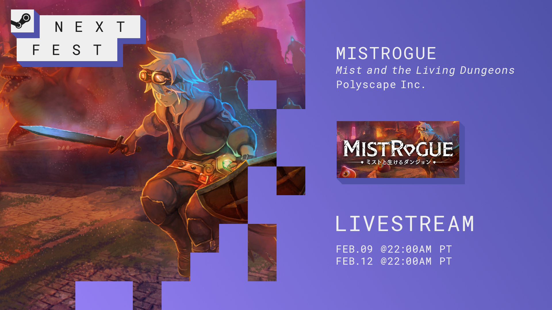 Realtime-Dungeon-Generating Action Rogue-like game 'MISTROGUE: Mist and the Living Dungeons' is ...